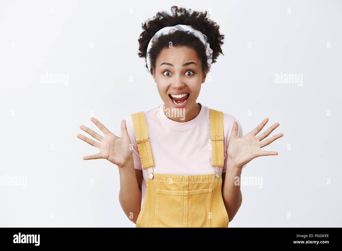 Girl screaming from happiness hi-res stock photography and images - Alamy