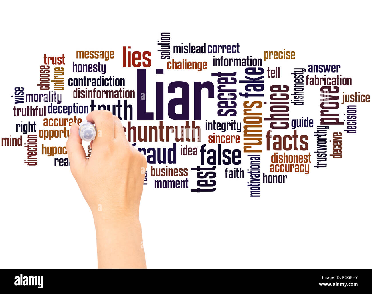 Deceive writing hi-res stock photography and images - Alamy