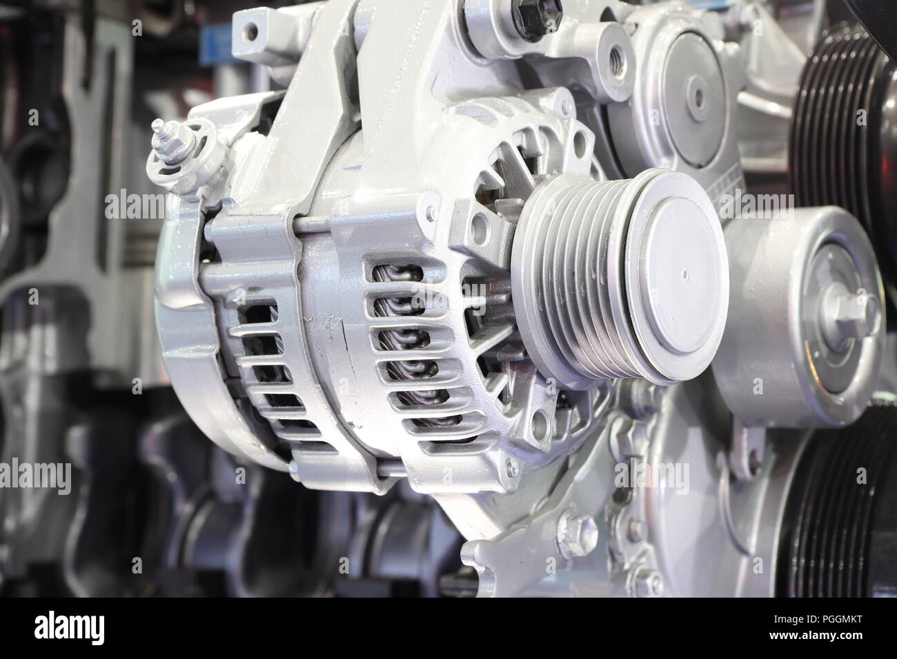 an alternator in engine to generate electric Stock Photo - Alamy