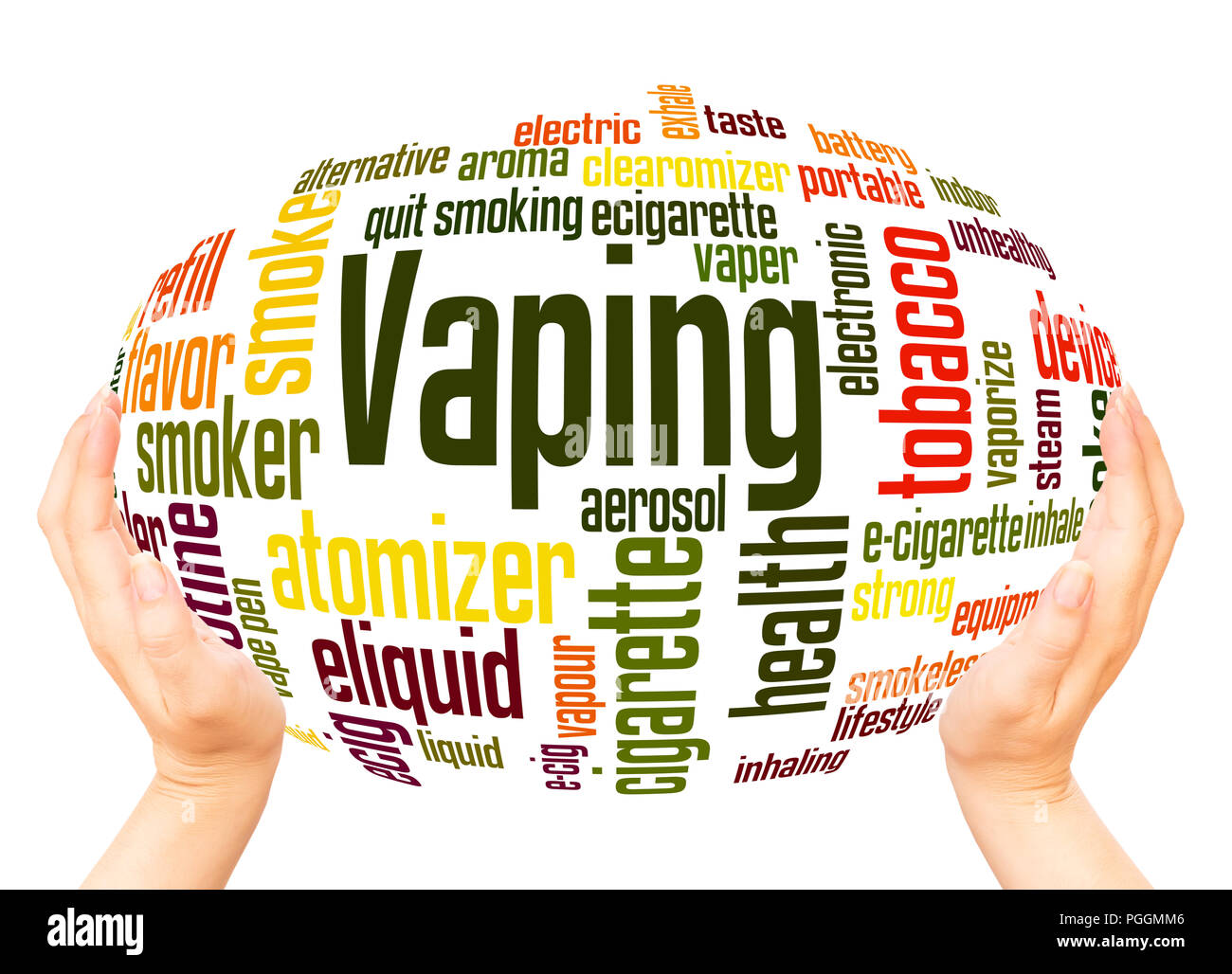 Vaping word cloud hand sphere concept on white background Stock Photo ...