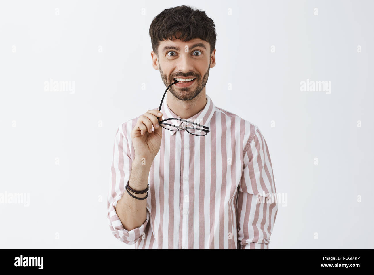 Male portrait smile curious hi-res stock photography and images - Alamy