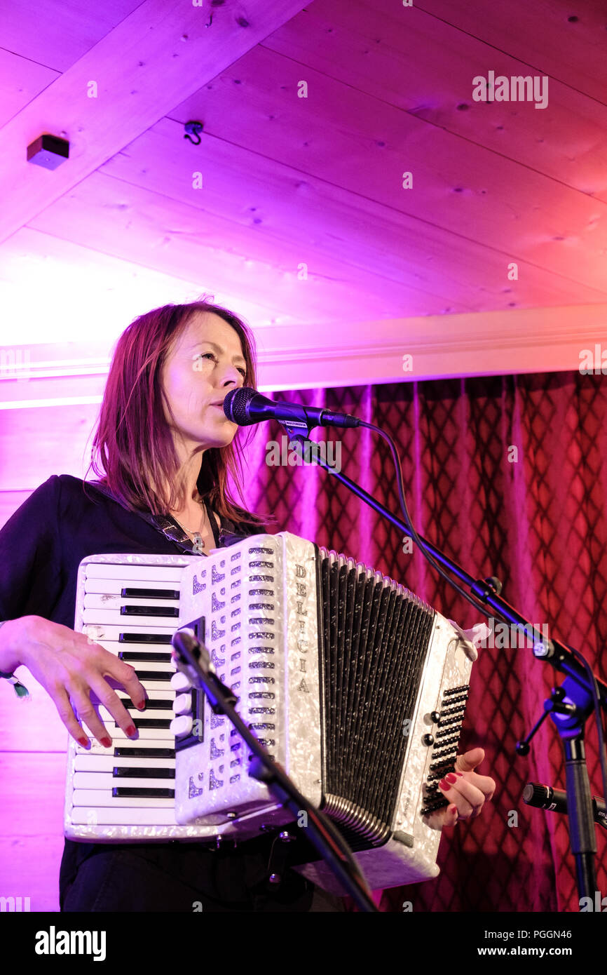 Switzerland, Lenk - June 23, 2018. The Canadian singer, songwriter and ...