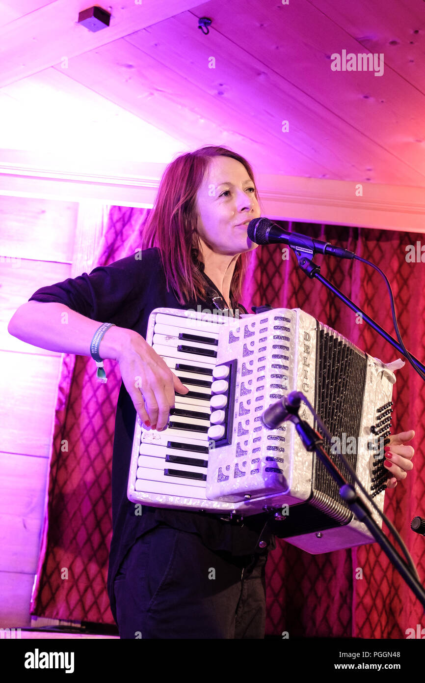Switzerland, Lenk - June 23, 2018. The Canadian singer, songwriter and ...