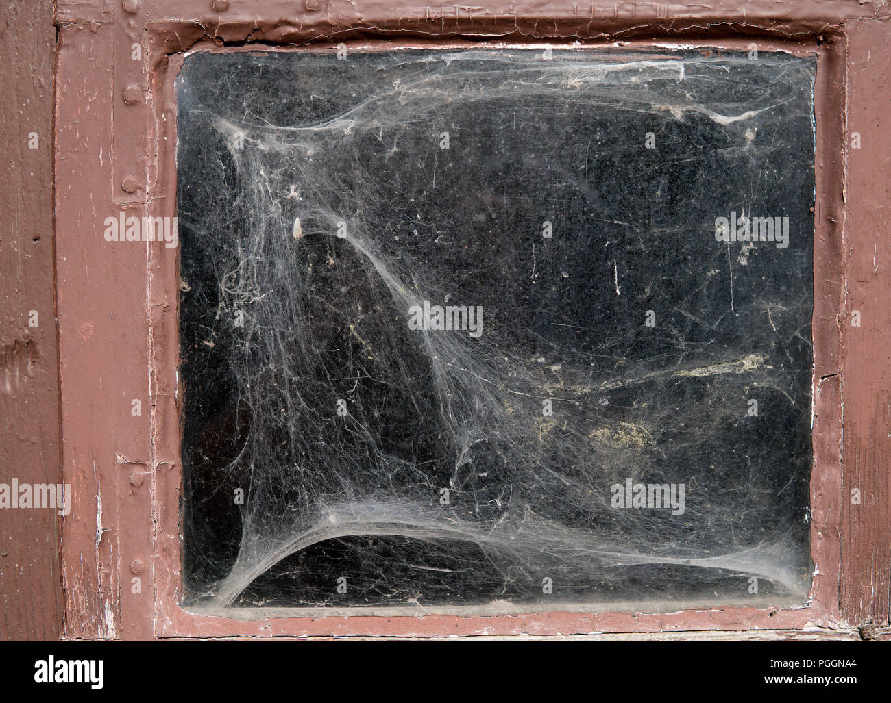 detail of old window with spider web Stock Photo - Alamy