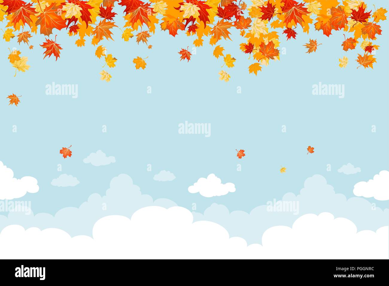 Blue autumn sky Stock Vector Image & Art - Alamy
