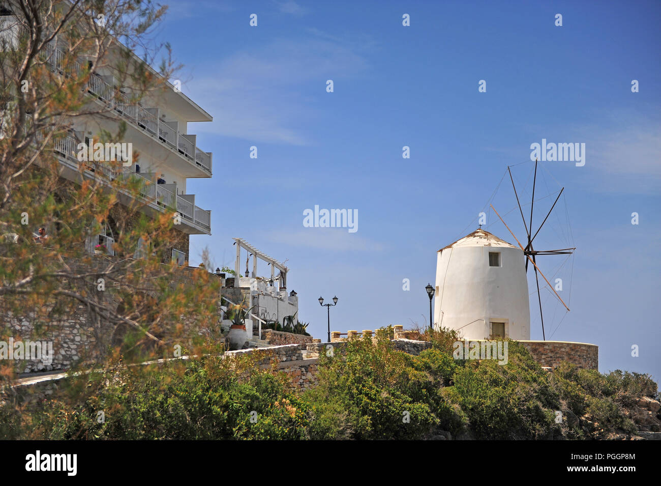 Old white windmill on hi-res stock photography and images - Alamy