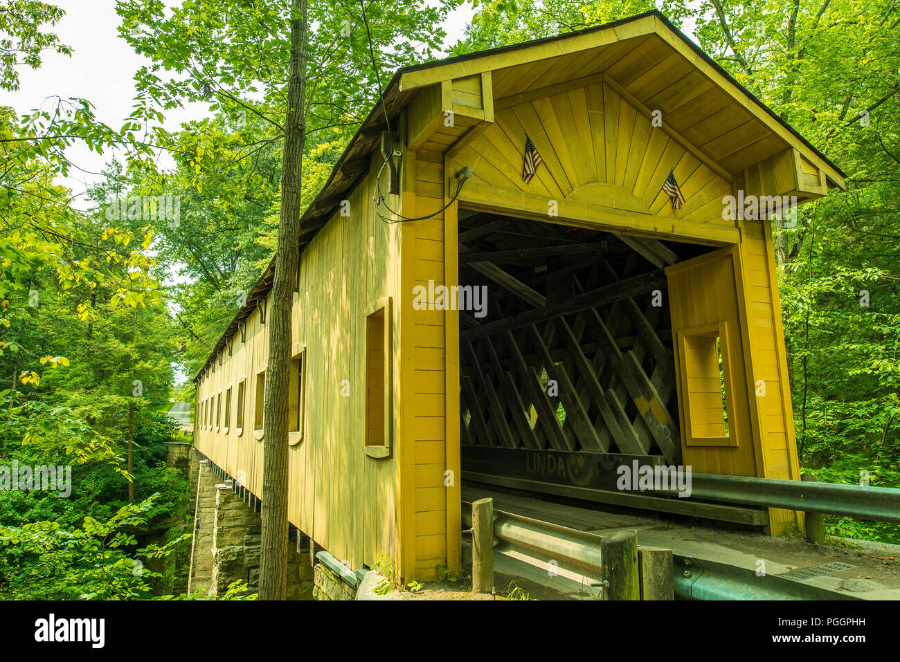 Netcher Road Covered Bridge High Resolution Stock Photography and ...