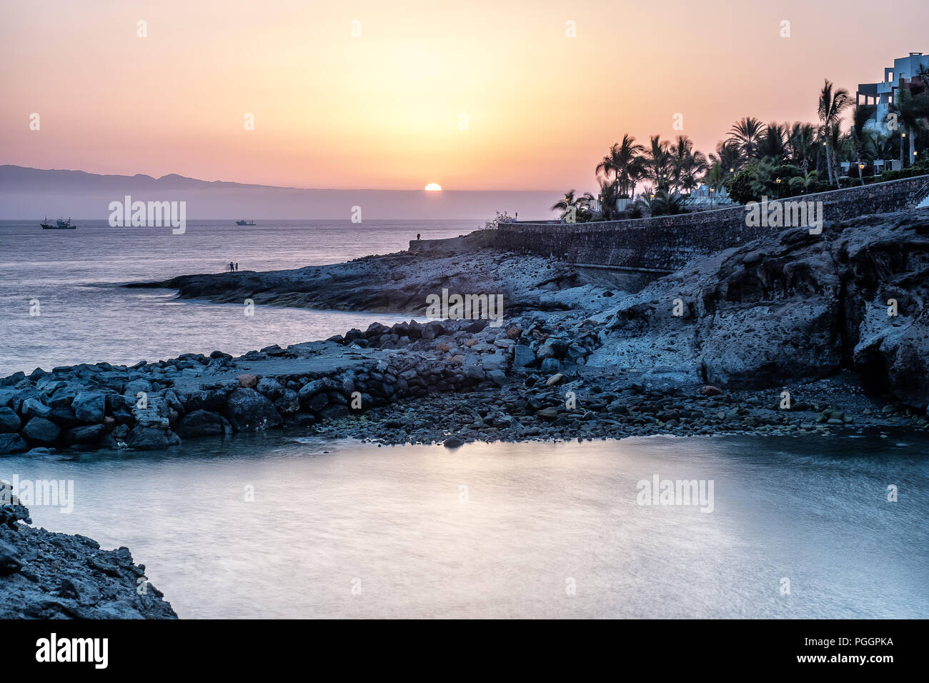 Sunset in Tenerife Stock Photo - Alamy