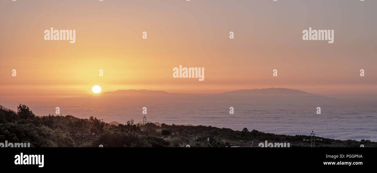 Sunset in Tenerife Stock Photo - Alamy