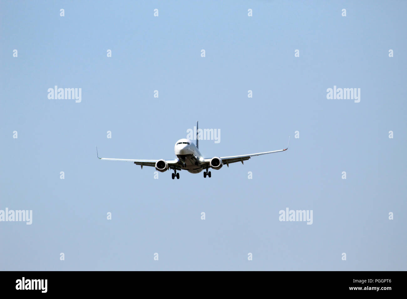 Airplane is ready for landing Stock Photo - Alamy