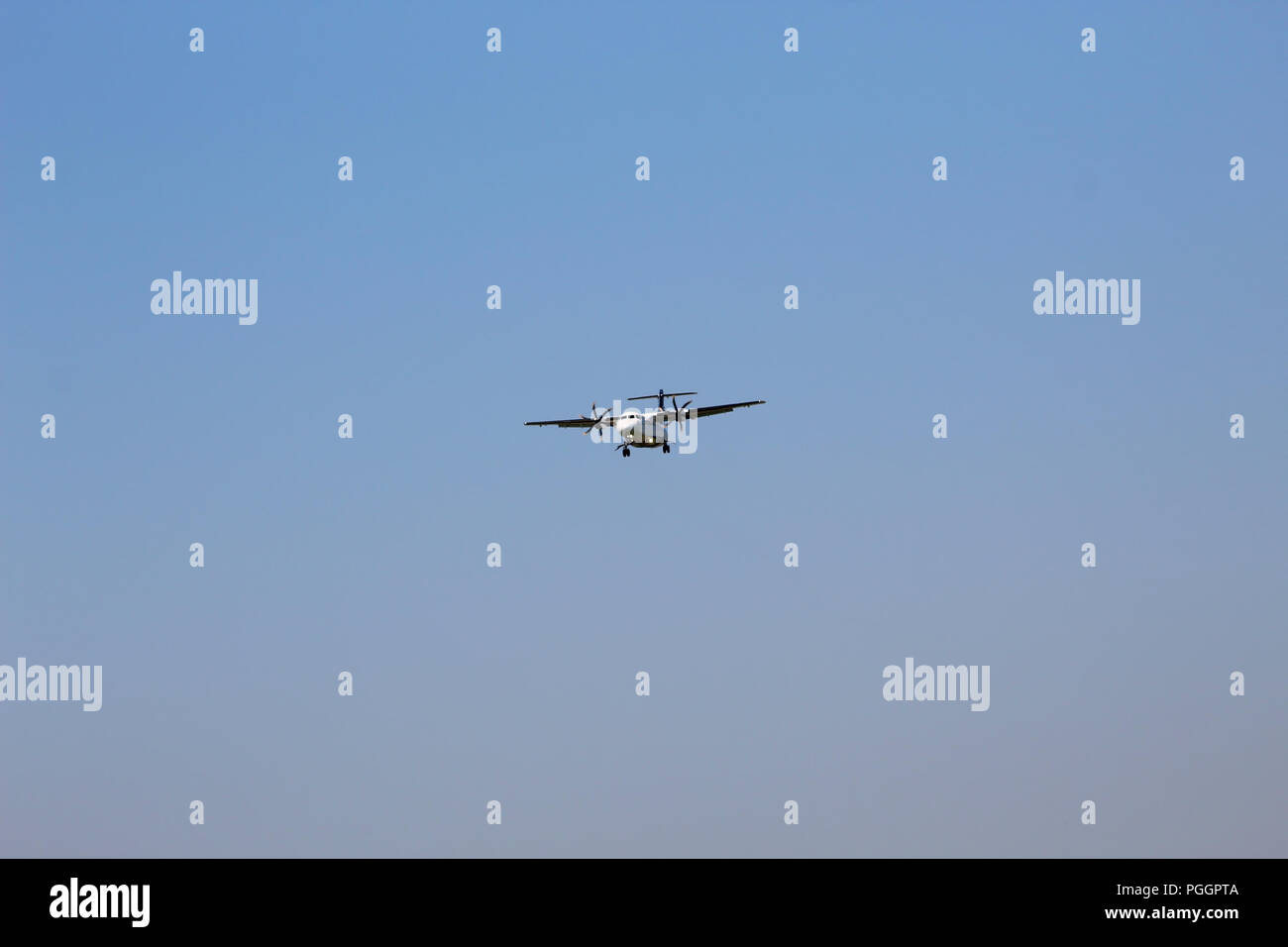 Airplane is ready for landing Stock Photo - Alamy
