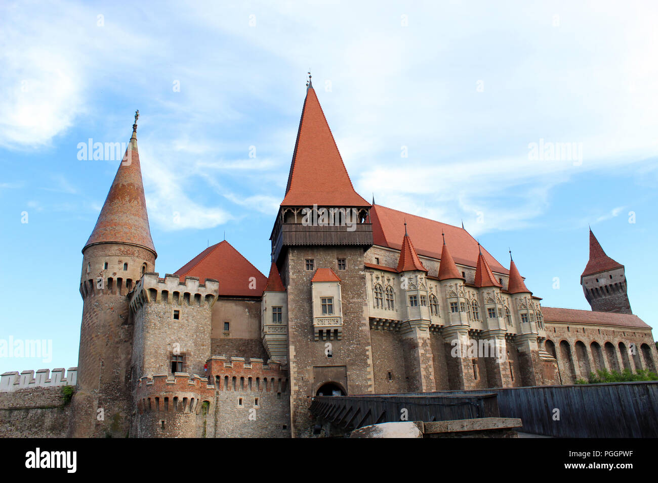 Corvin Castle, also known as Hunyadi Castle or Hunedoara Castle Stock ...