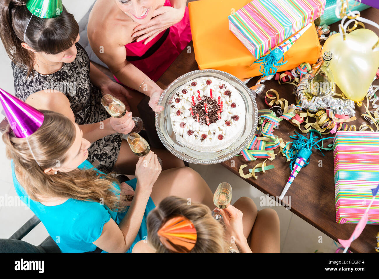 Women at birthday party hi-res stock photography and images - Alamy