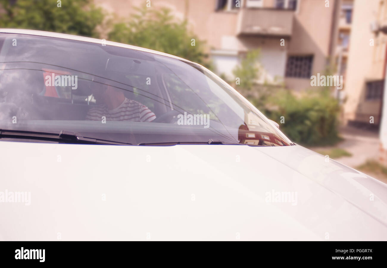 Reverse parking man hi-res stock photography and images - Alamy