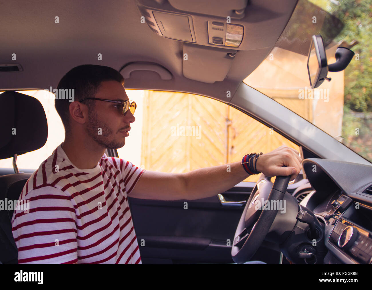 Reverse parking man hi-res stock photography and images - Alamy