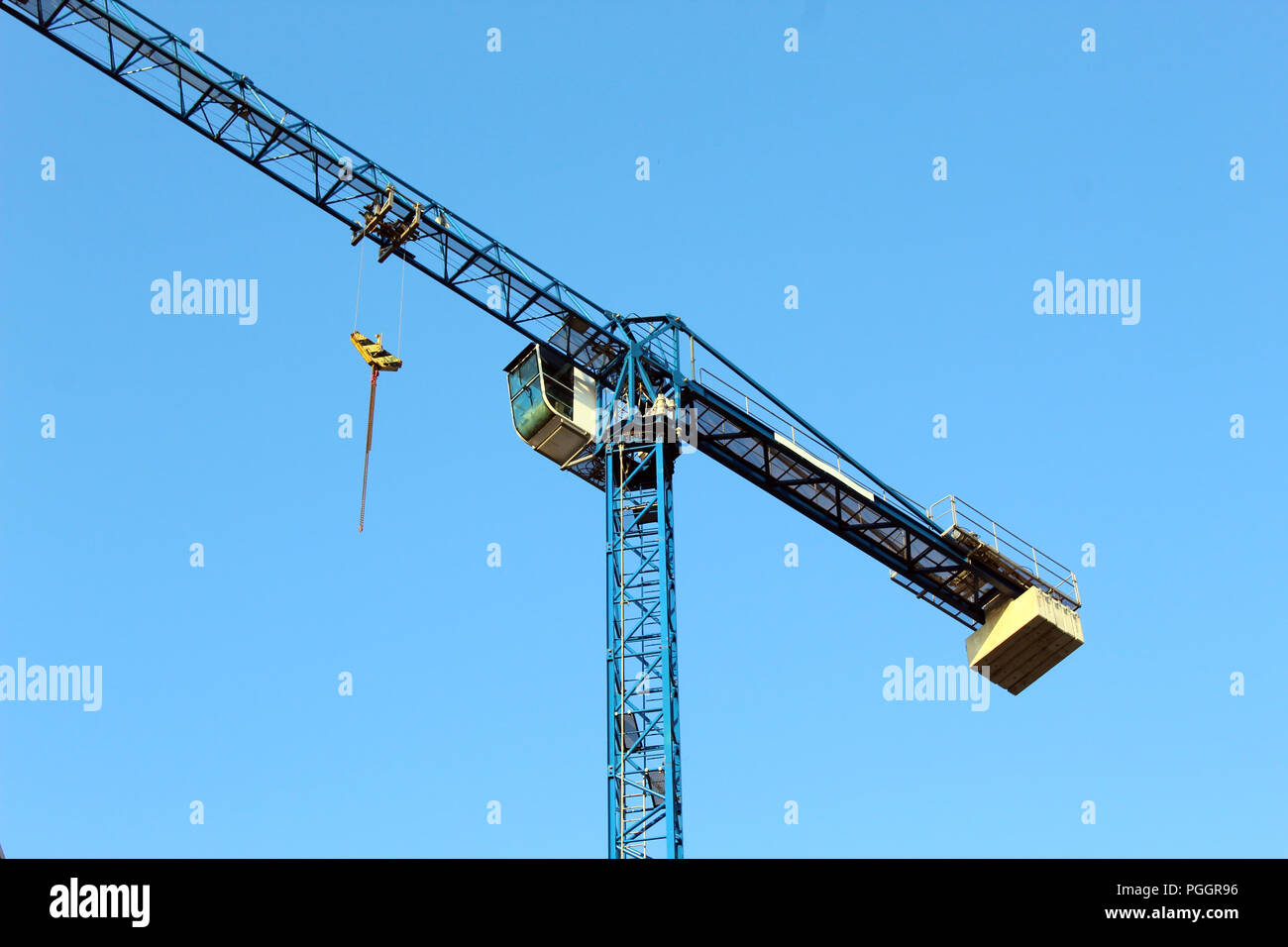 Big crane on construction site Stock Photo - Alamy