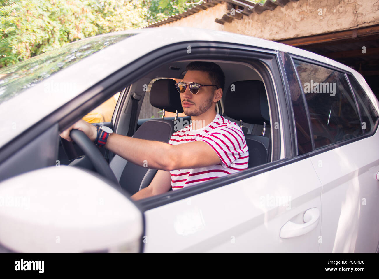 Reverse parking man hi-res stock photography and images - Alamy