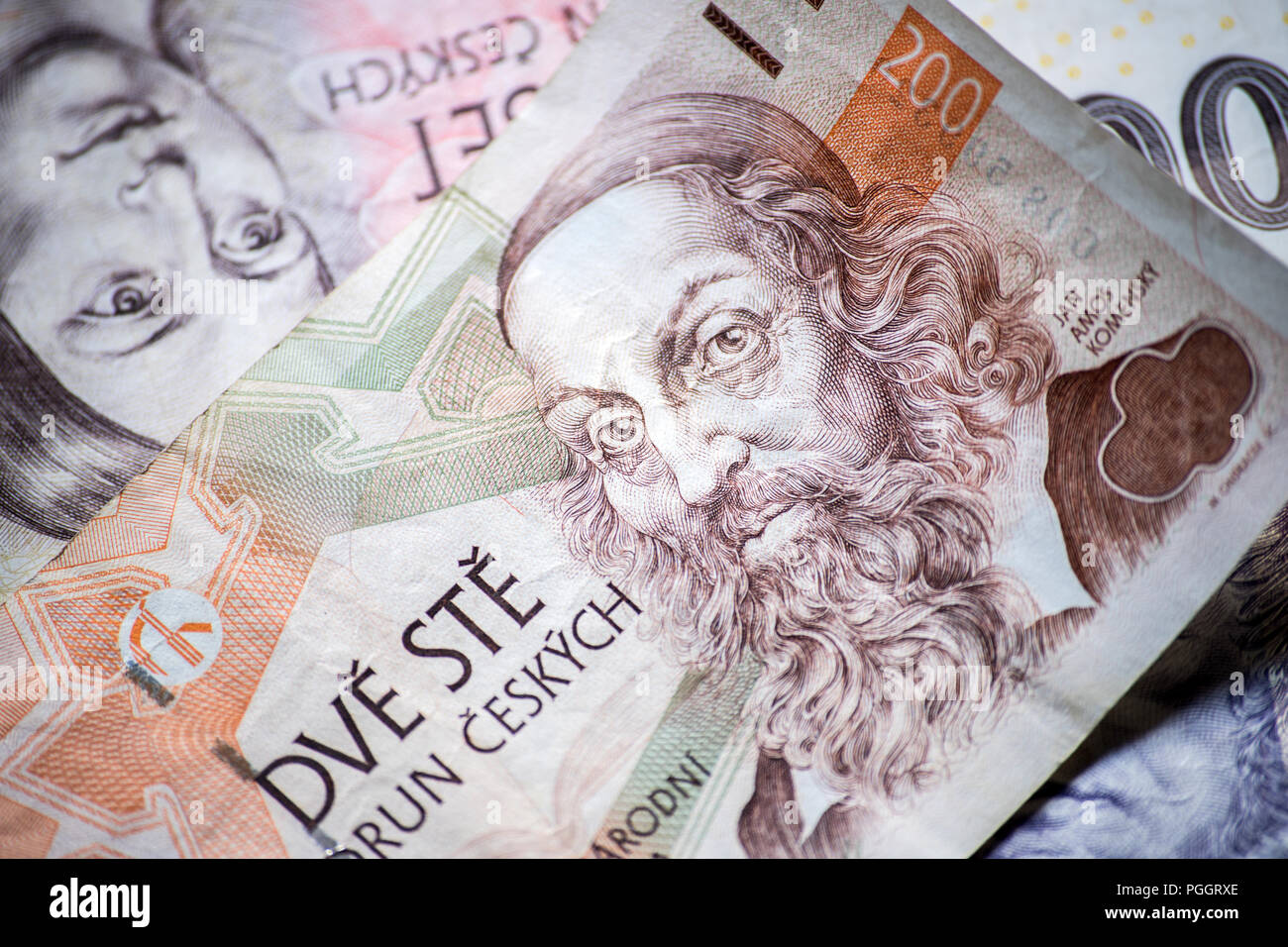 Czech money background Stock Photo - Alamy