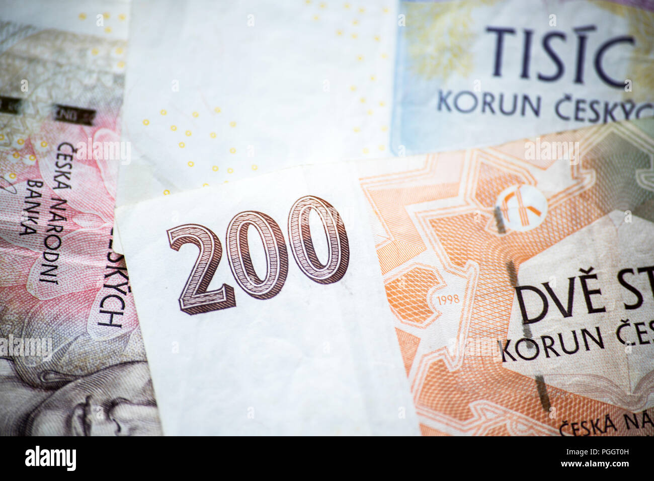 Czech money background Stock Photo - Alamy