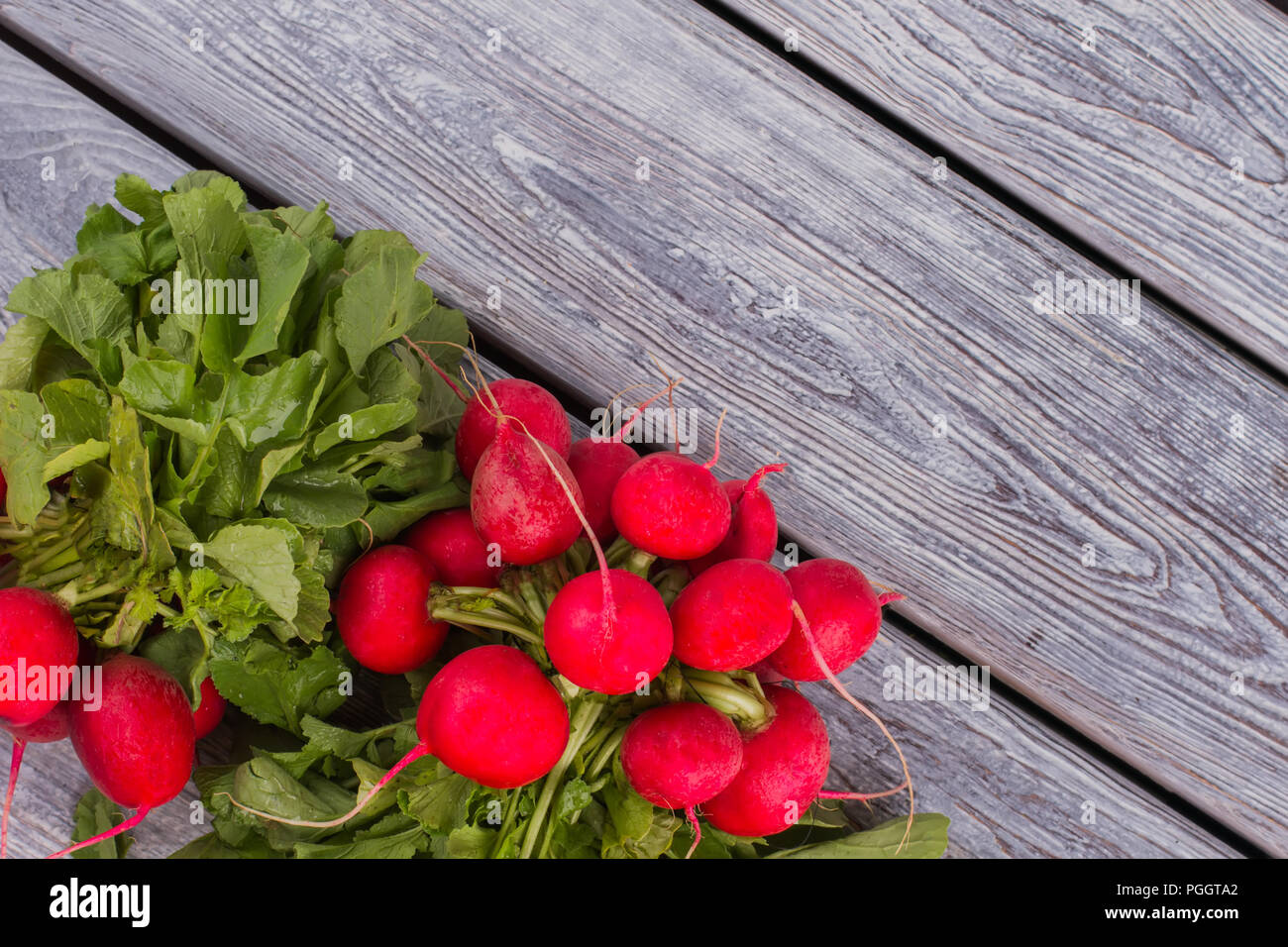Red radishes with green tops hi-res stock photography and images - Alamy