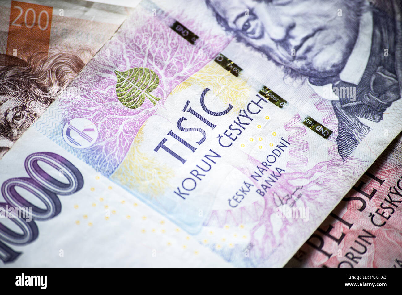 Czech money background Stock Photo - Alamy