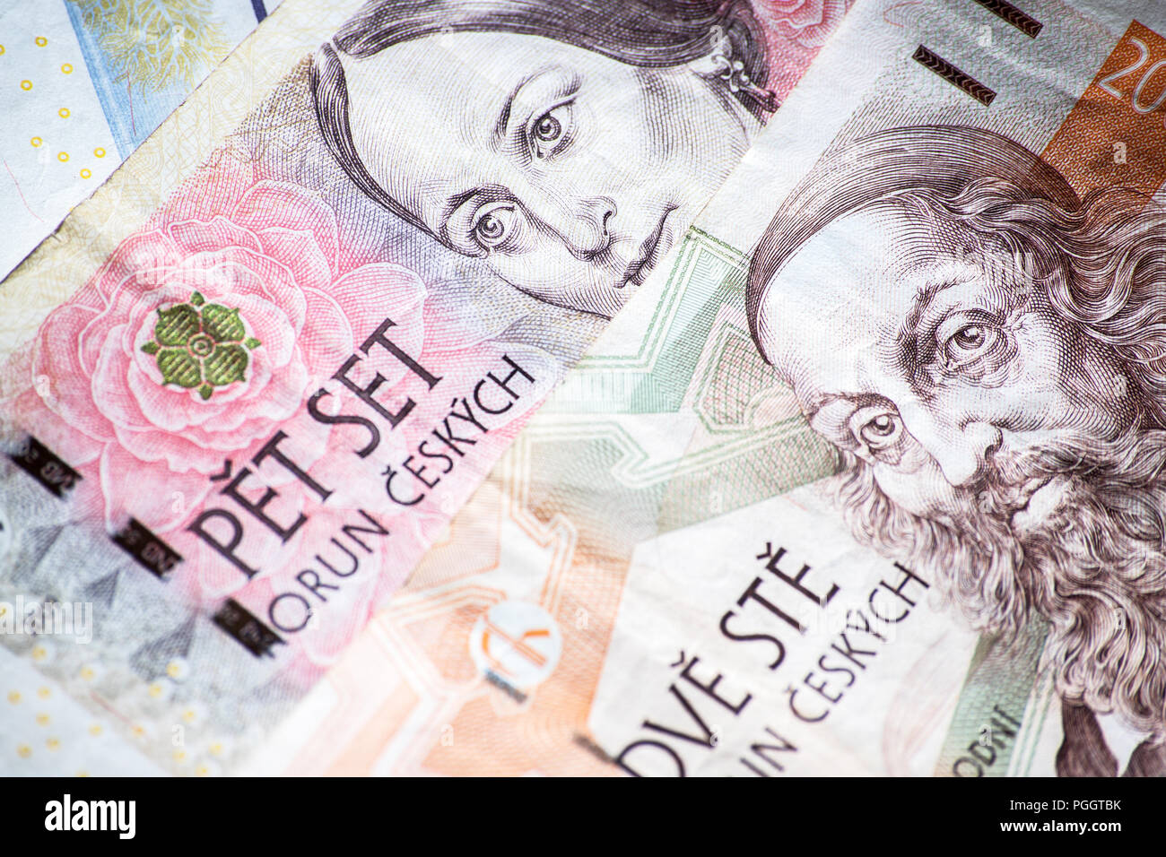 Czech money background Stock Photo - Alamy