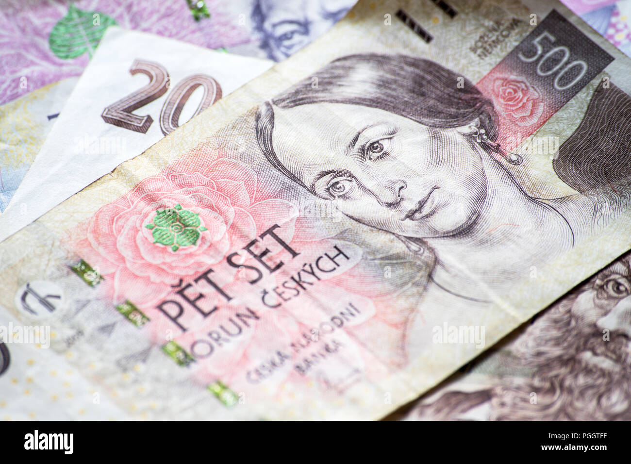Czech money background Stock Photo - Alamy