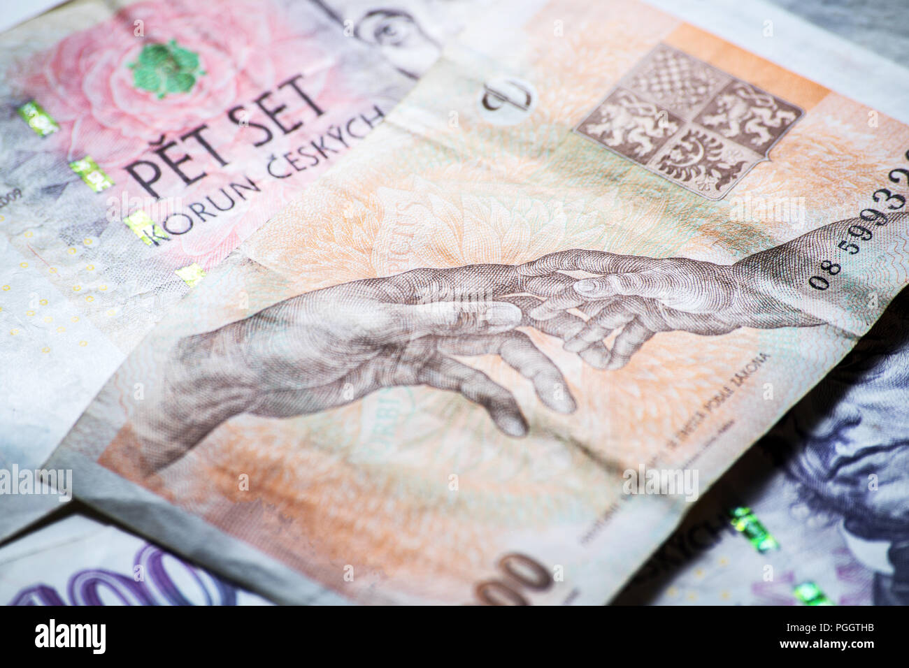 Czech money background Stock Photo - Alamy