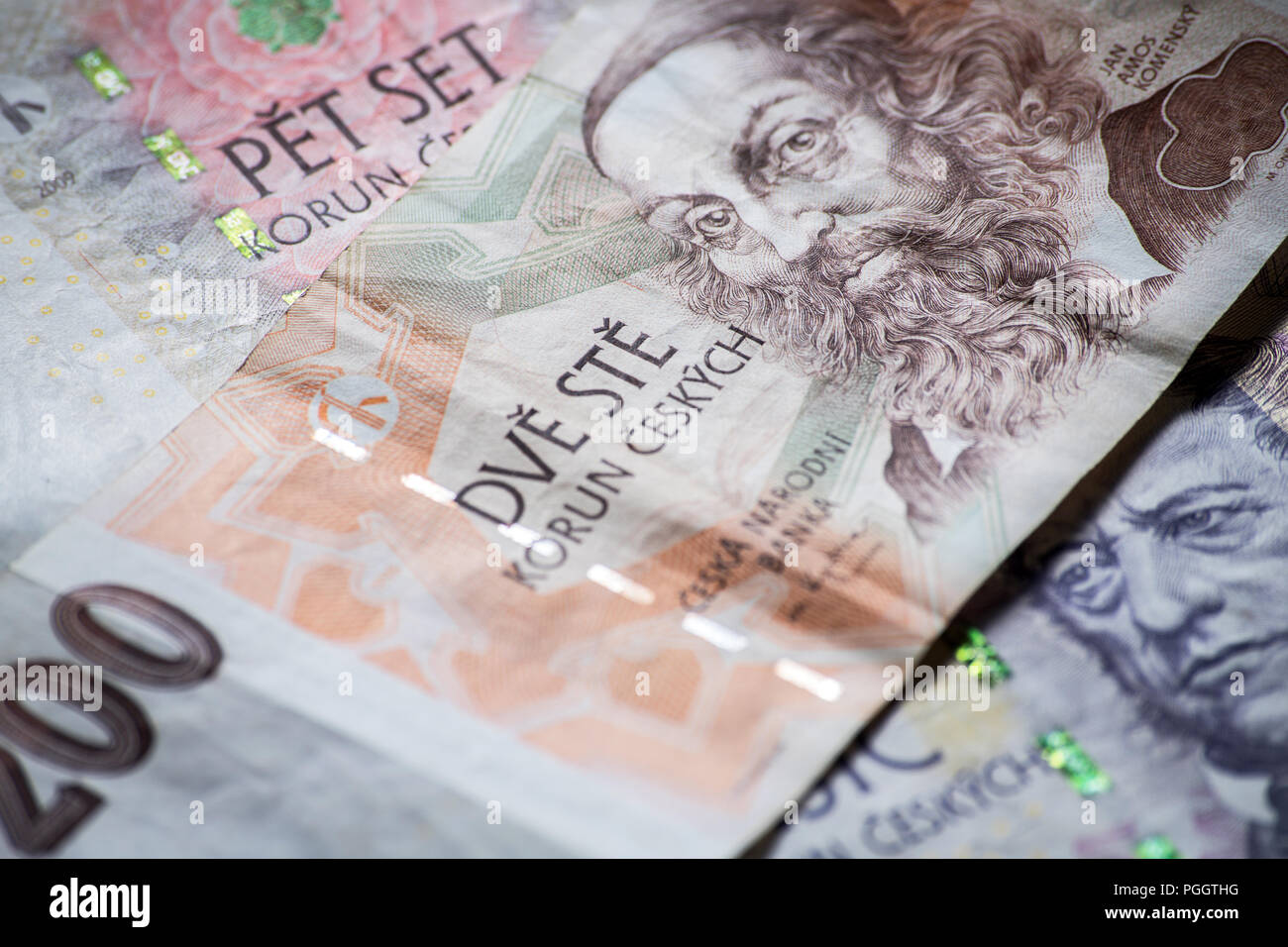 Czech money background Stock Photo - Alamy