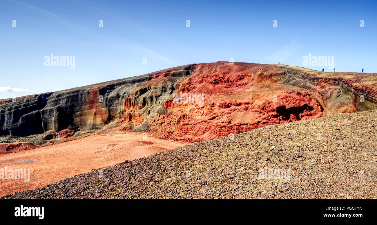 Red crater in Iceland Stock Photo - Alamy