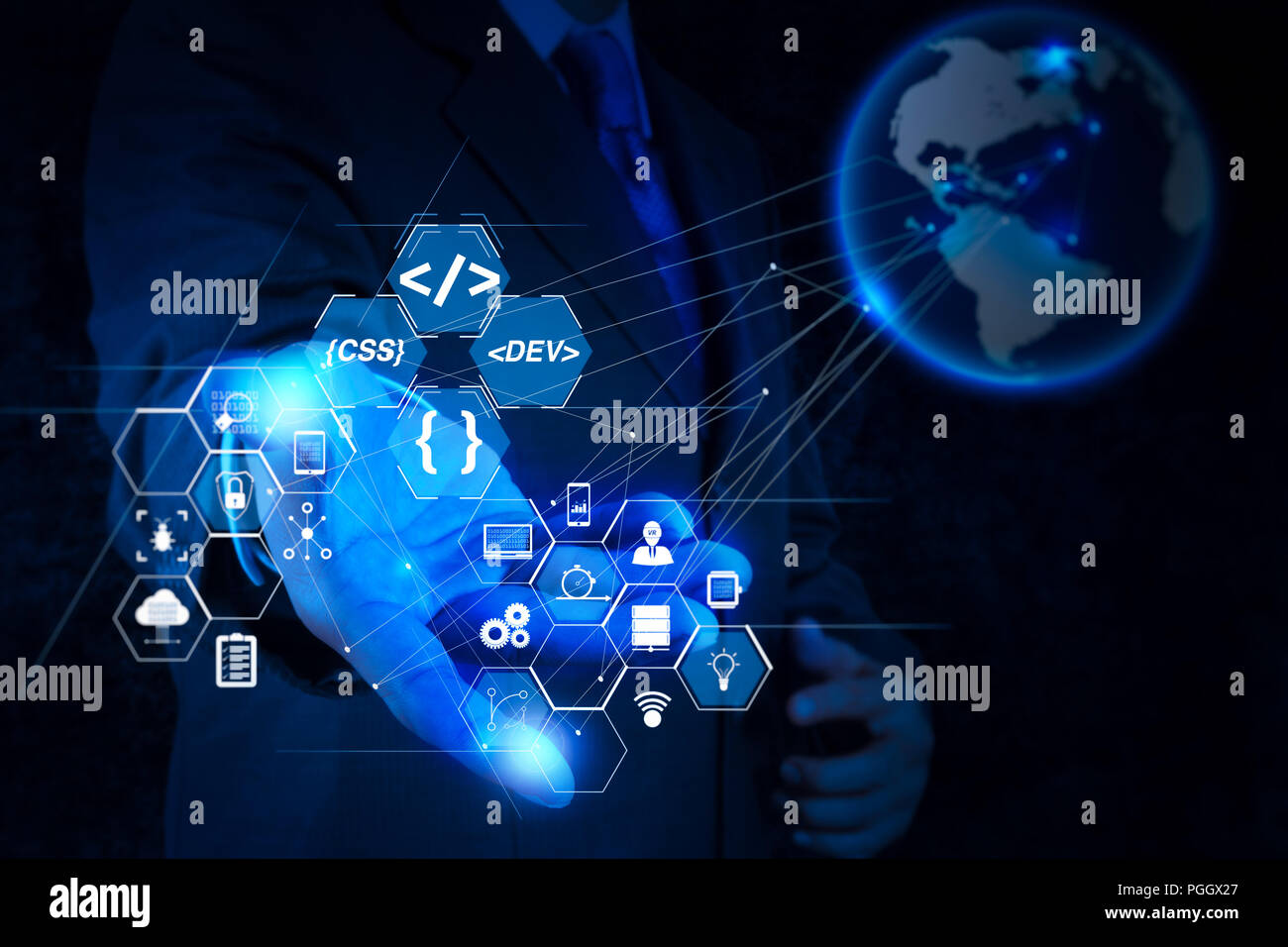 Coding Software Developer Work With Augmented Reality Dashboard Computer Icons Of Scrum Agile 