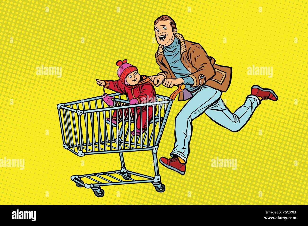 Retail family shopping Stock Vector Images - Alamy
