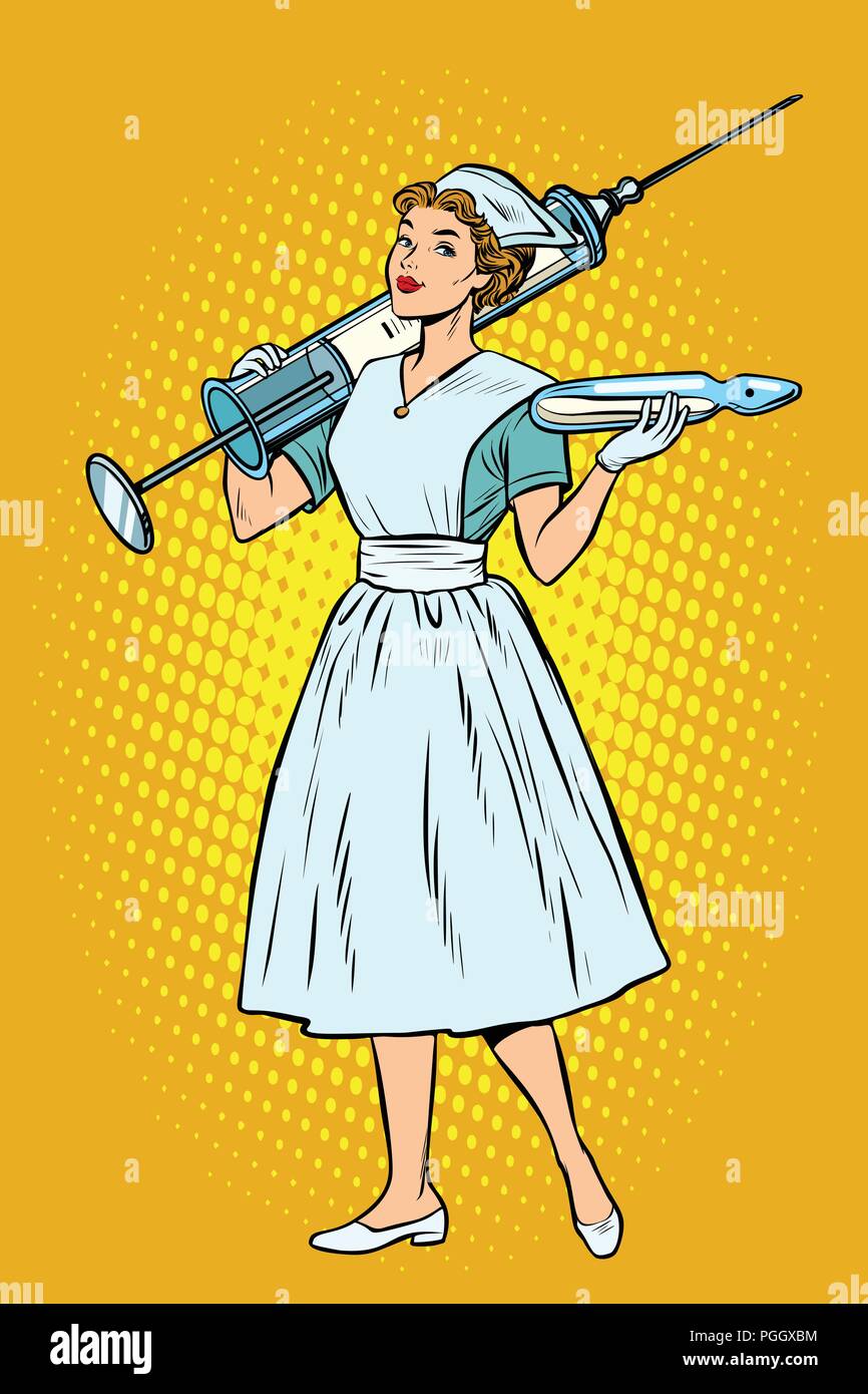 Hospital nurse injection Stock Vector Images - Alamy