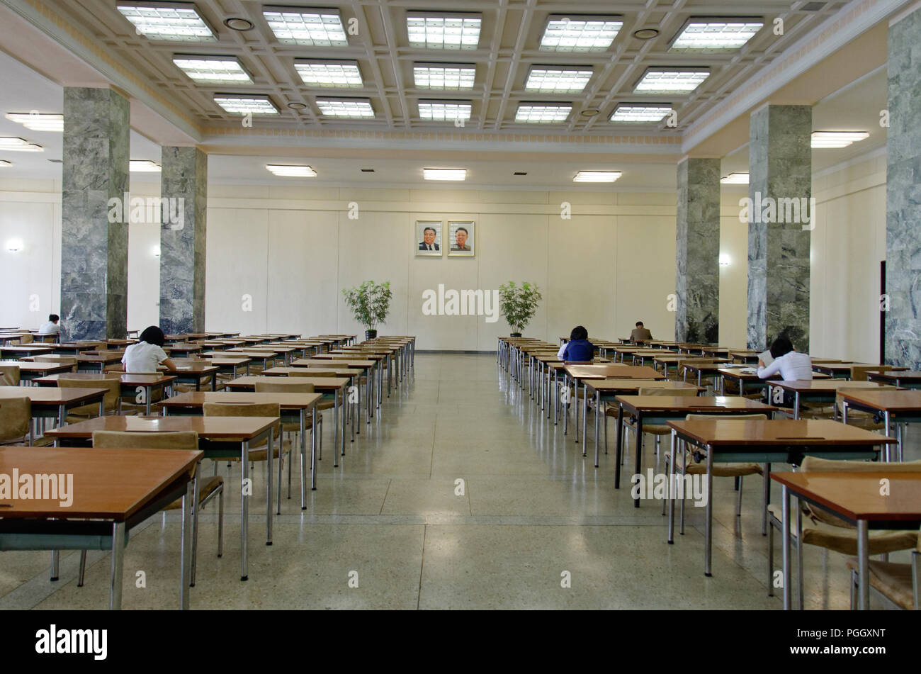 People reading in a study room at the Grand People's Study house ...