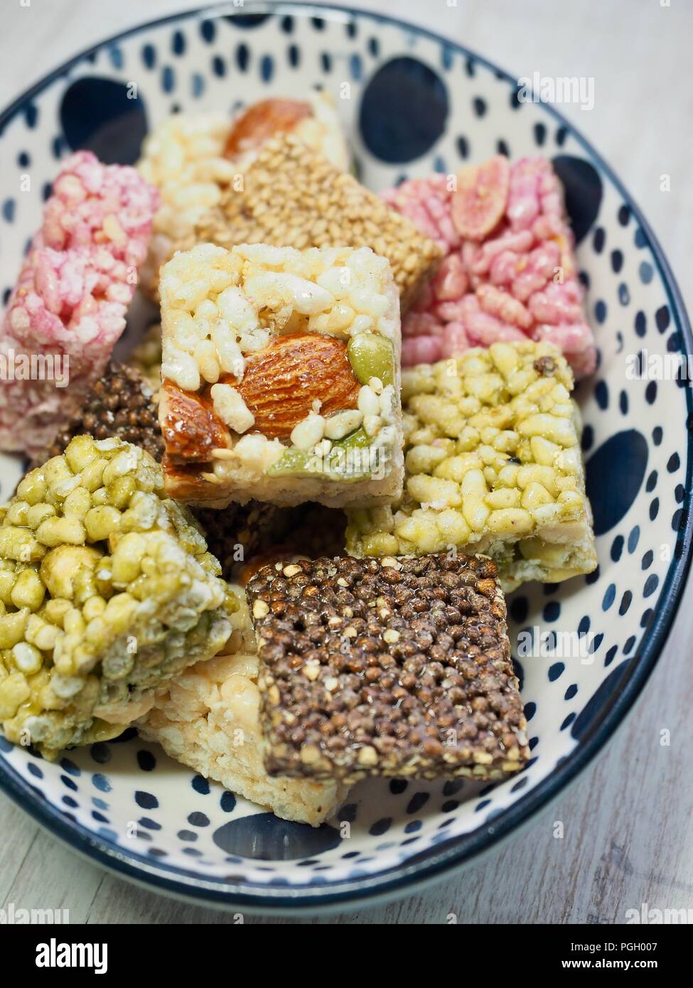 Korean traditional snacks Sweet Rice Puffs , Gangjeong Stock Photo - Alamy