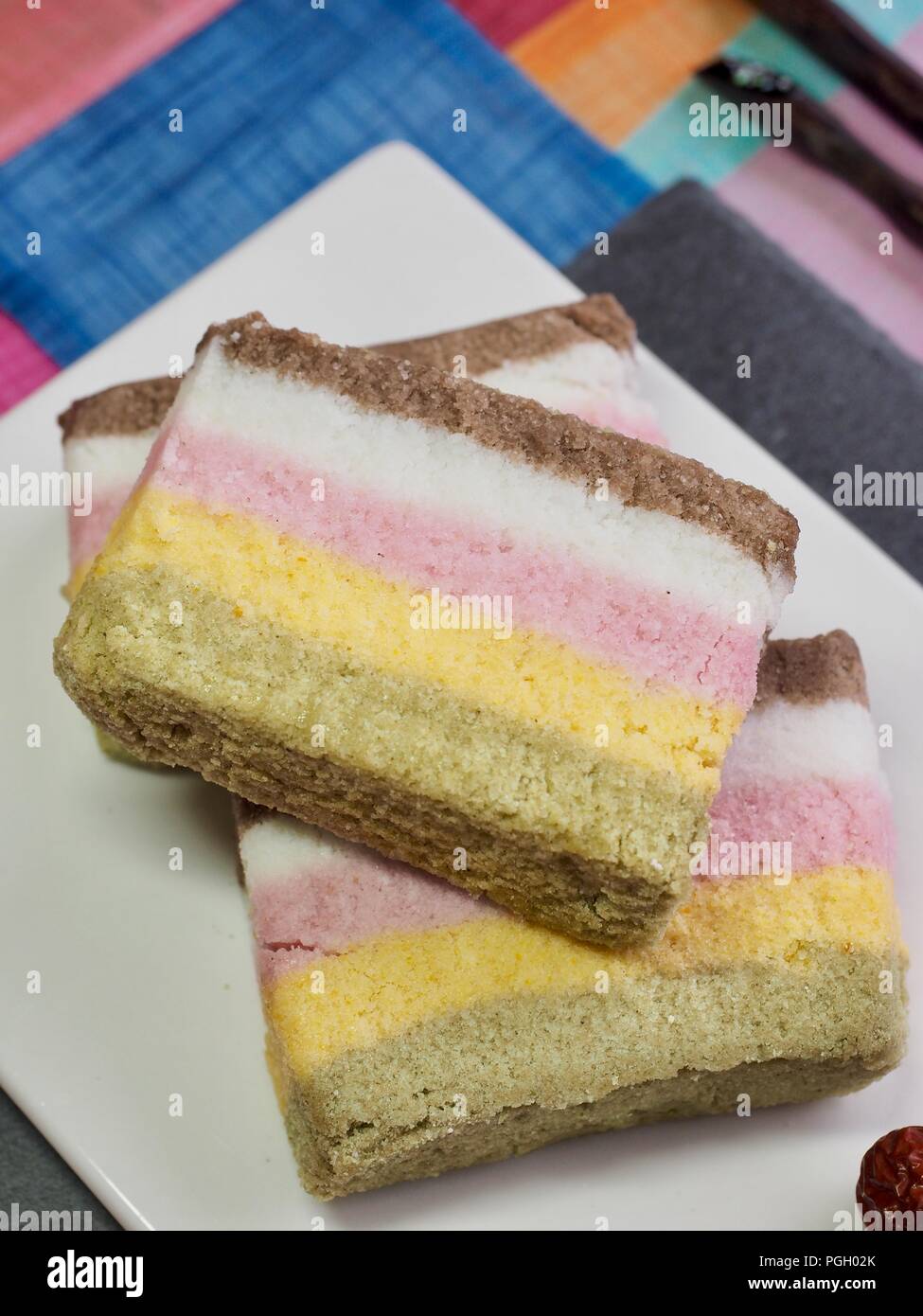 Korean food rainbow rice cake and jujube Stock Photo - Alamy