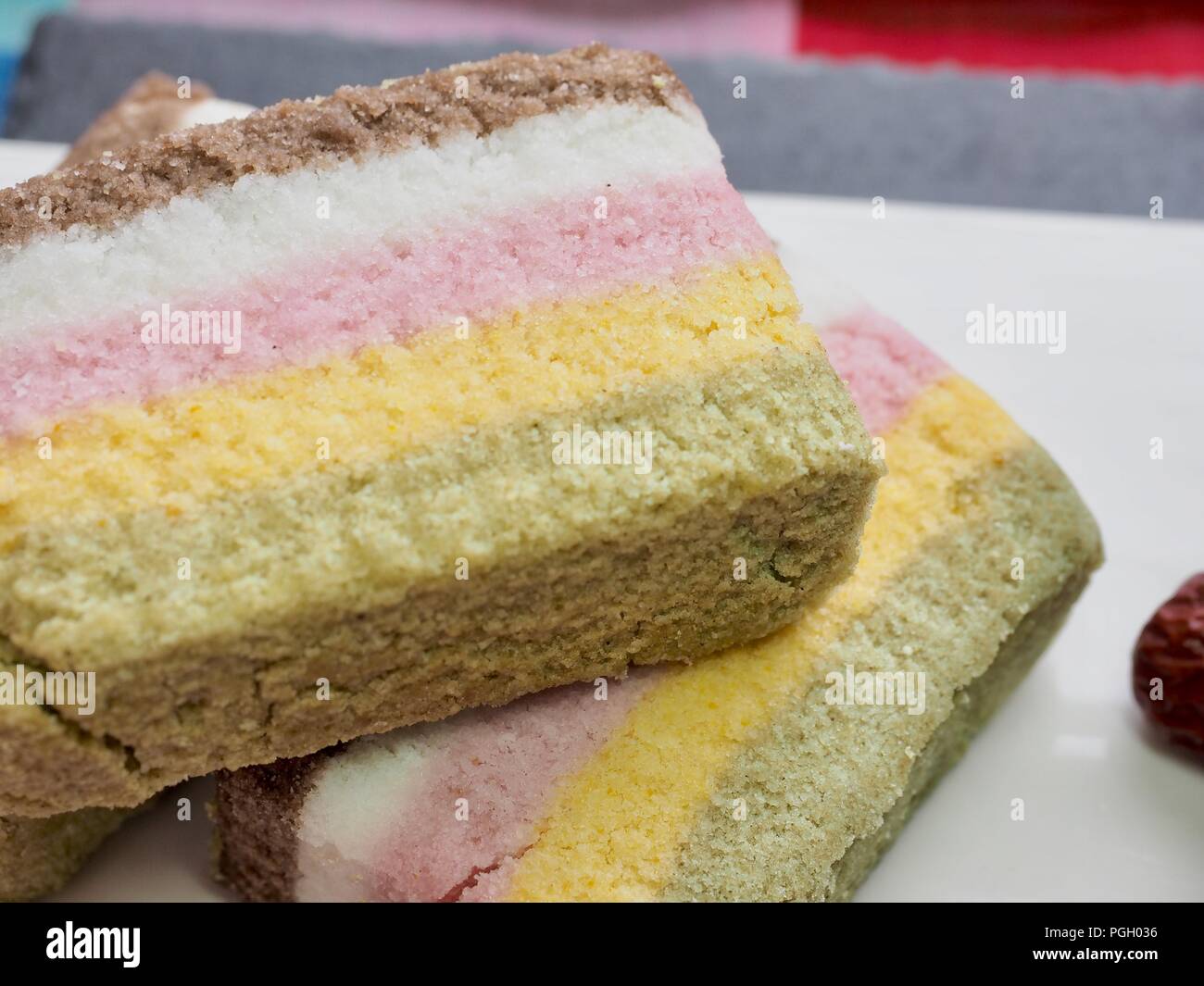 Korean food rainbow rice cake and jujube Stock Photo - Alamy