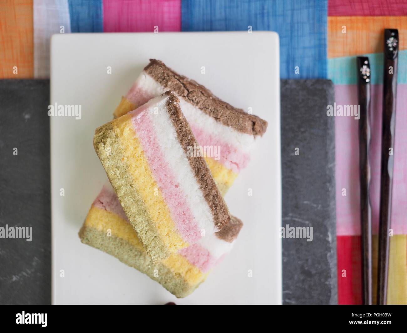 Korean food rainbow rice cake and jujube Stock Photo - Alamy