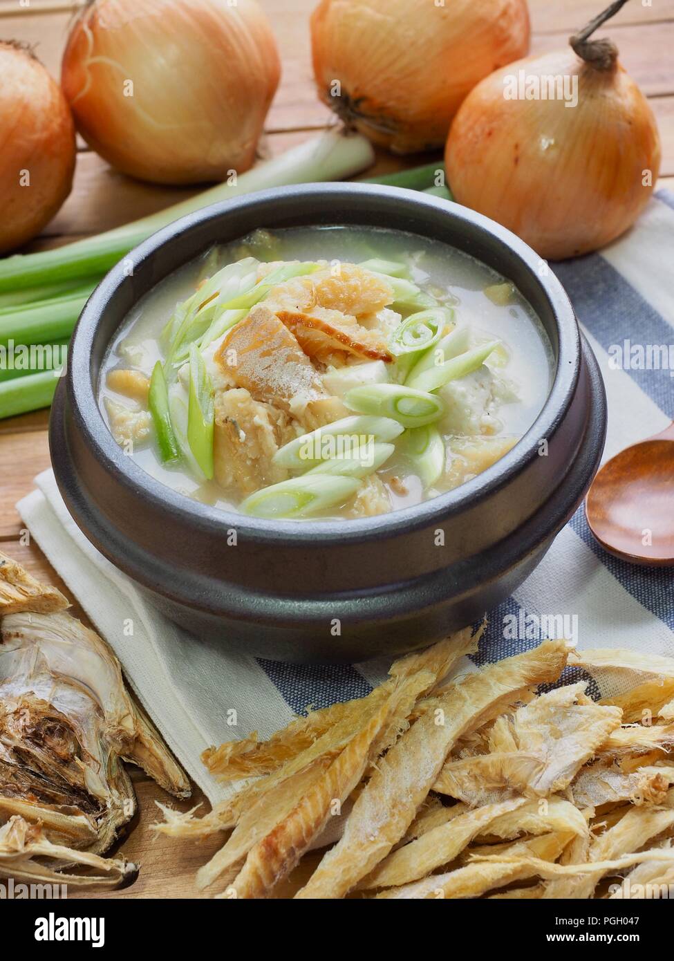 Korean food Dried pollack soup Stock Photo - Alamy