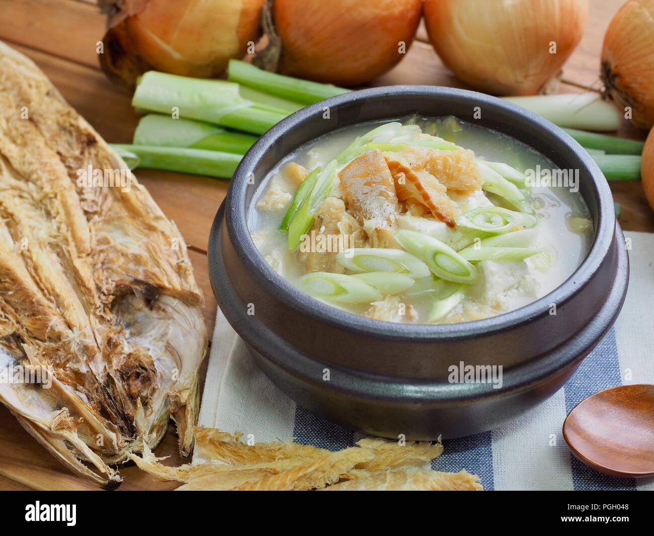 Korean food Dried pollack soup Stock Photo - Alamy