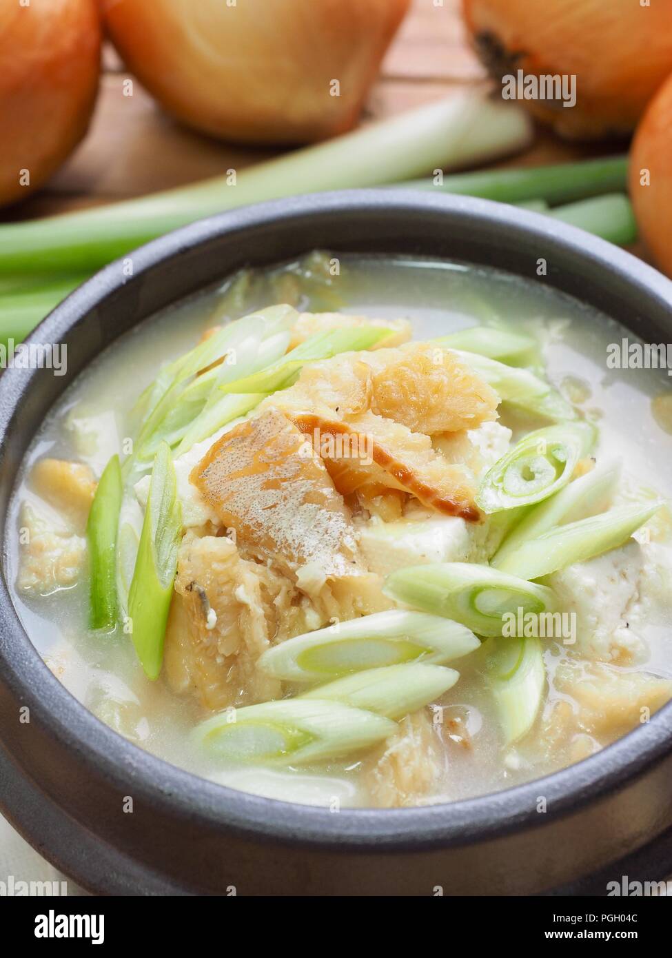 Korean food Dried pollack soup Stock Photo - Alamy