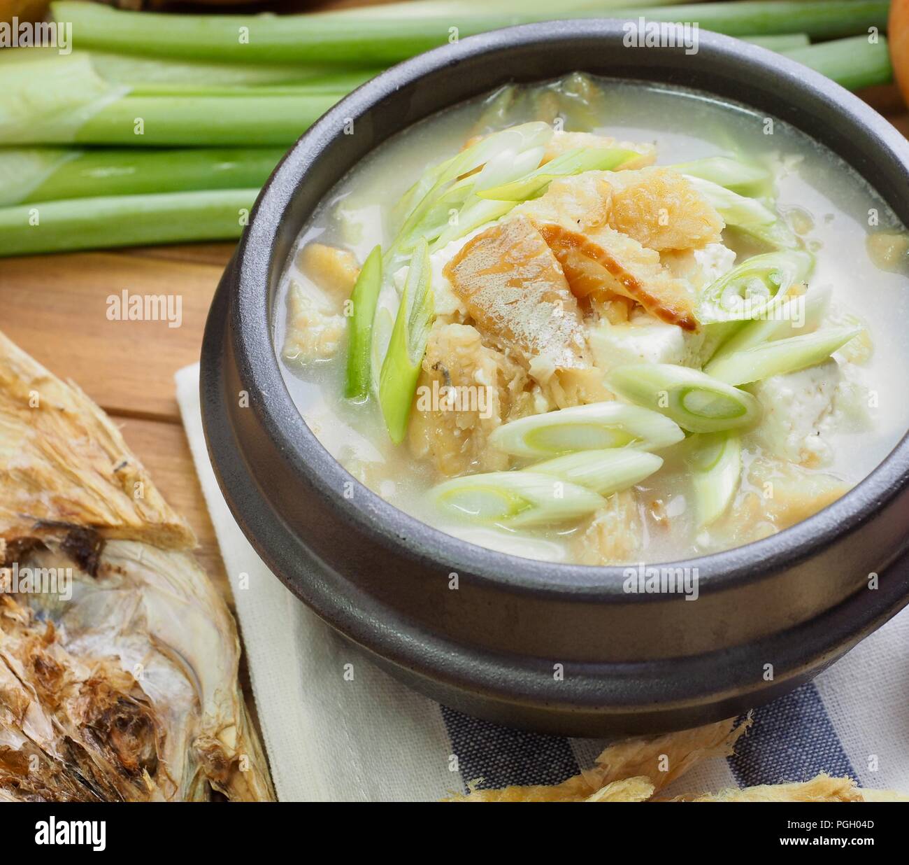 Korean food Dried pollack soup Stock Photo - Alamy
