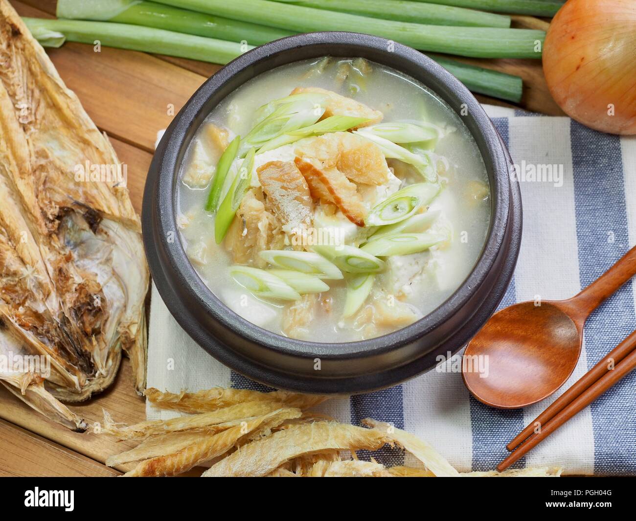 Korean food Dried pollack soup Stock Photo - Alamy