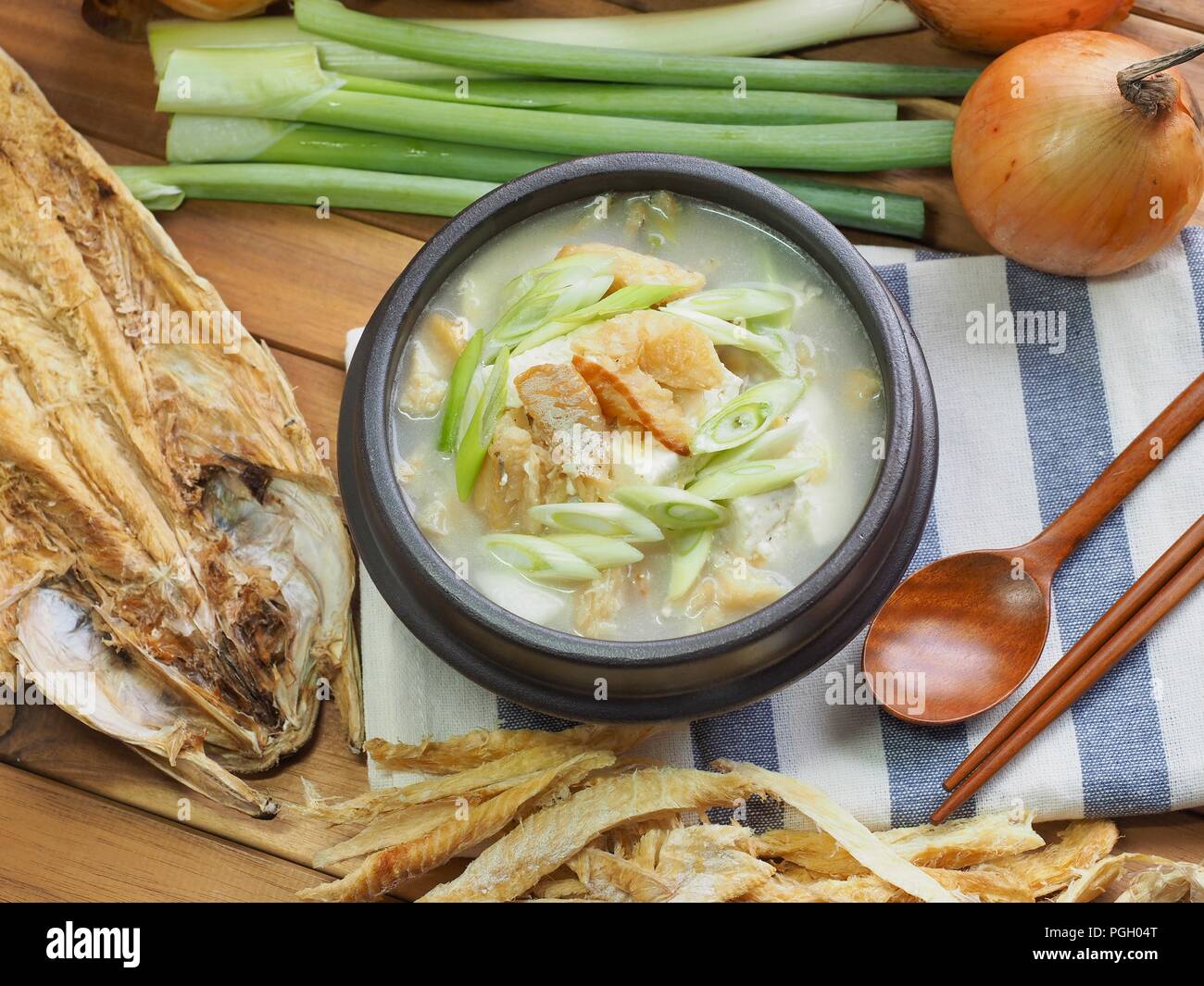 Korean food Dried pollack soup Stock Photo - Alamy