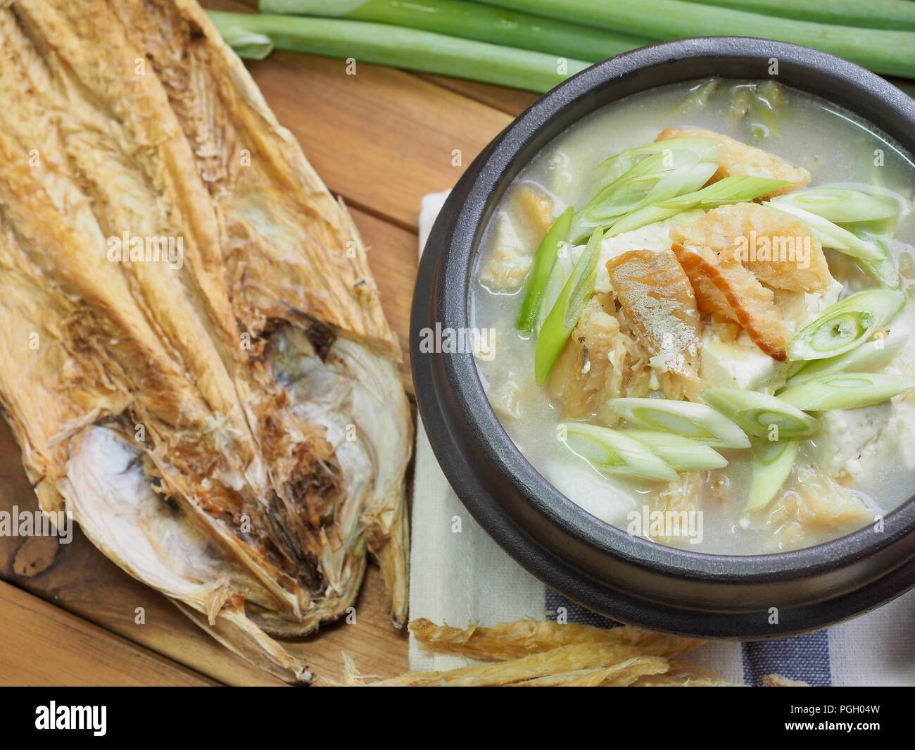 Korean food Dried pollack soup Stock Photo - Alamy