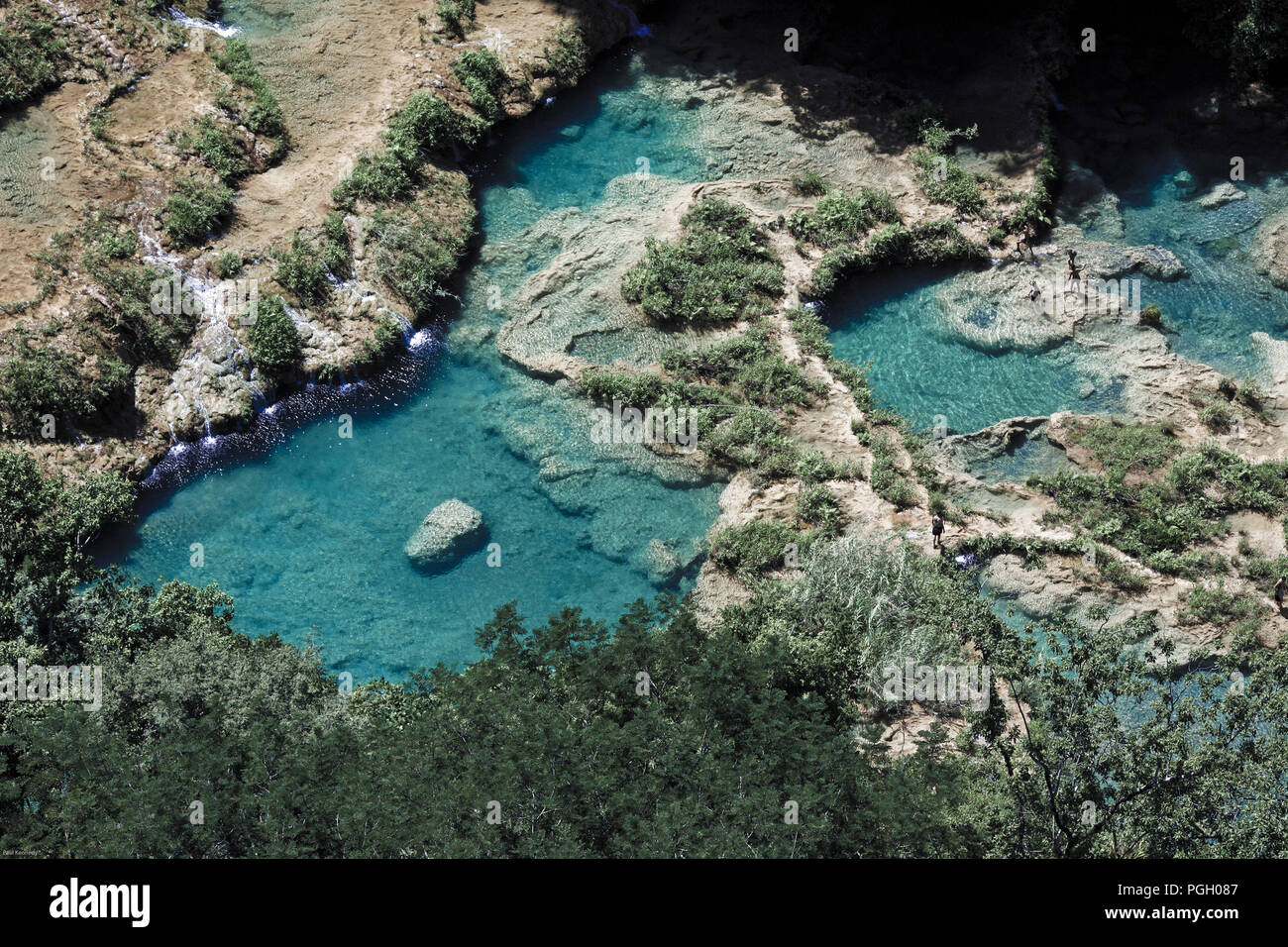 Turquoise pools of Semuc Champey, Guatemala Stock Photo - Alamy