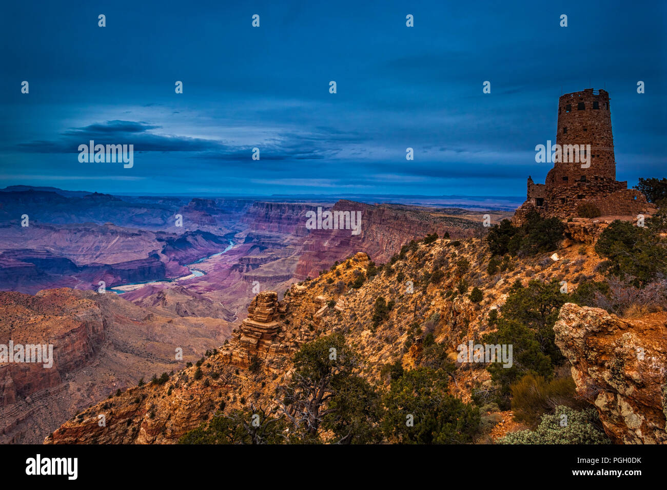 Desert Watchtower in Grand Canyon National Park Stock Photo - Alamy