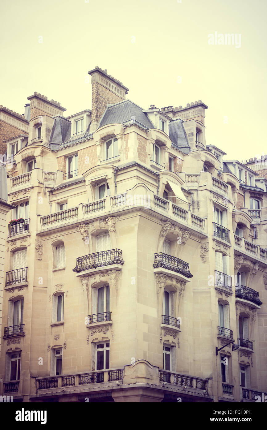 View of exterior of the medieval building in Paris, France Stock Photo ...