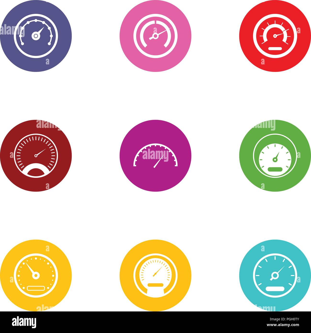 Limit icons set, flat style Stock Vector Image & Art - Alamy