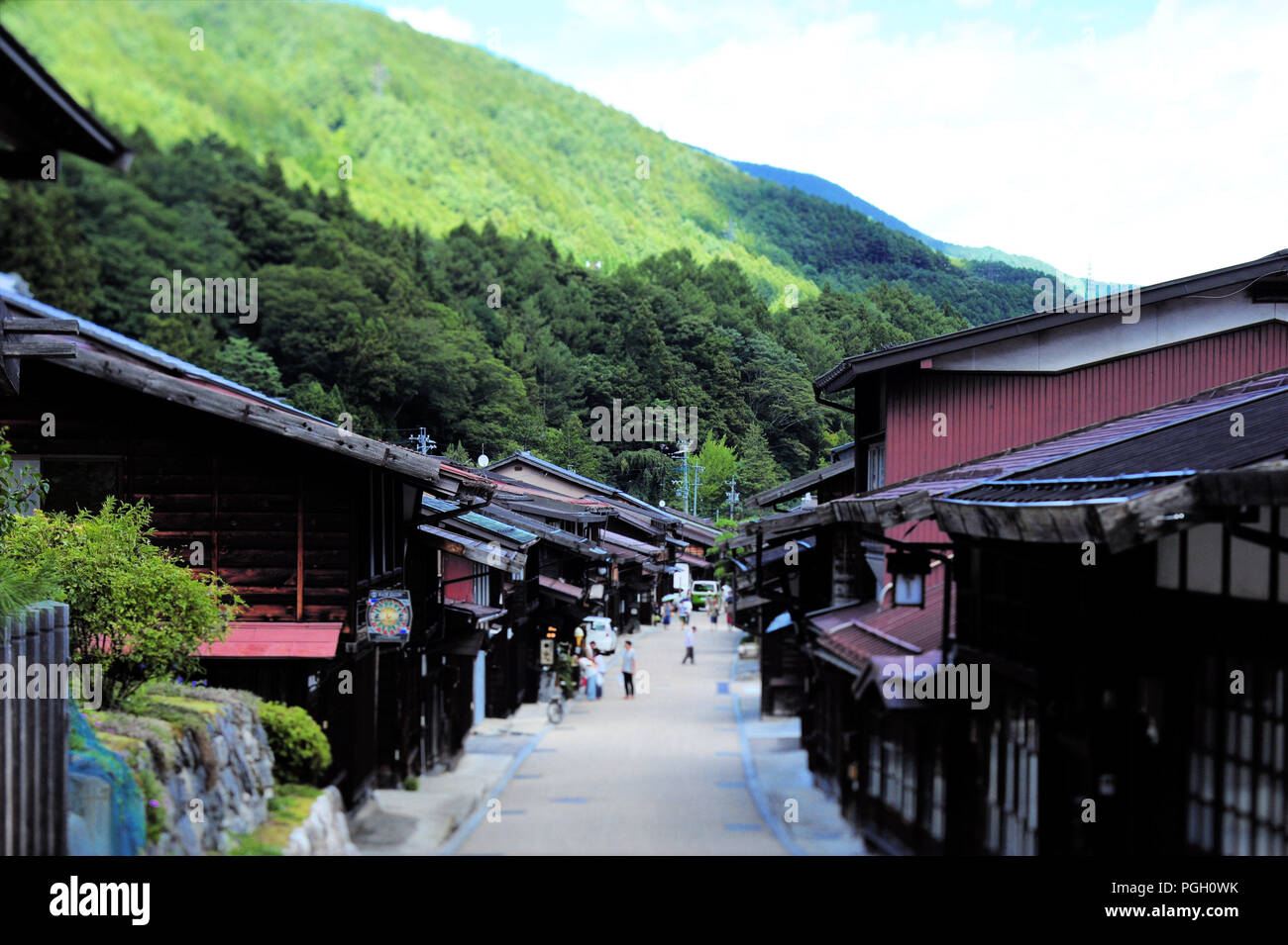 Street View at Narai-juku, Shiojiri City, Nagano, japan Stock Photo - Alamy